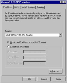 WindowsNT DSL Network Configuration